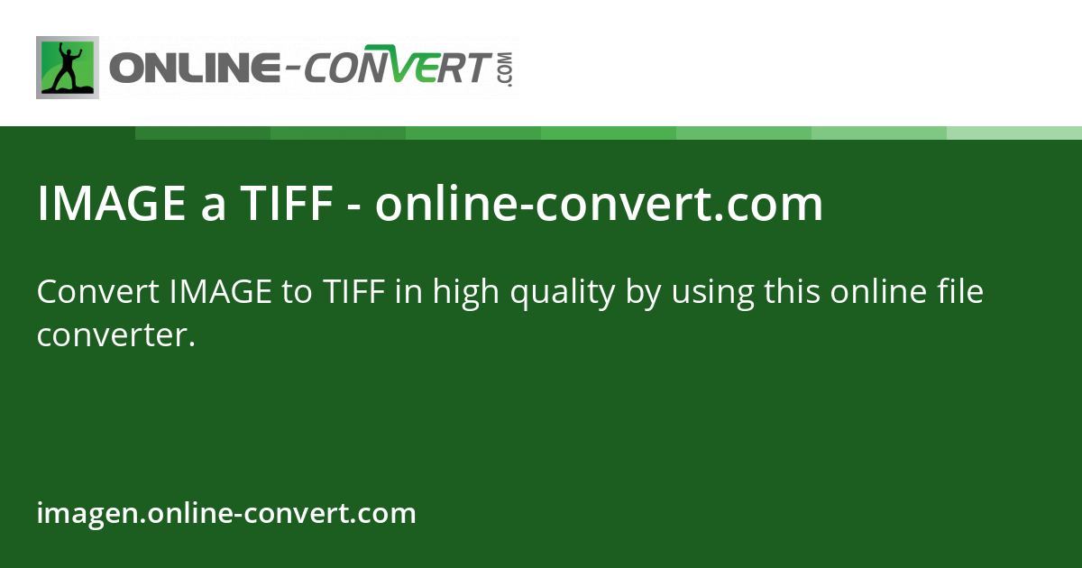 IMAGE a TIFF - online-convert.com