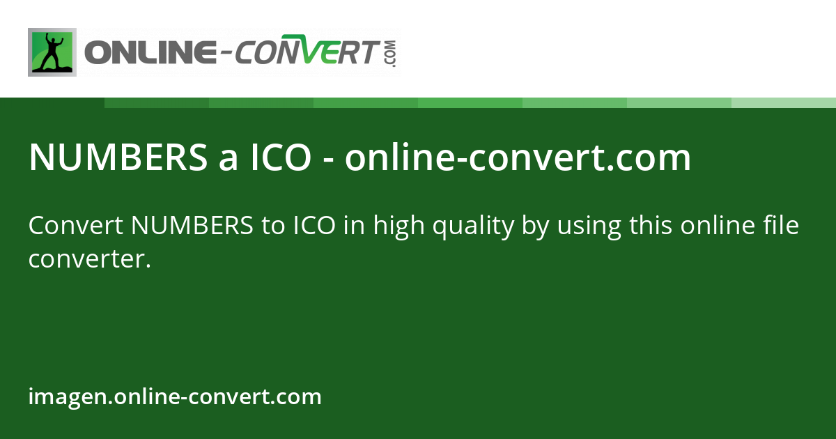 NUMBERS a ICO - online-convert.com