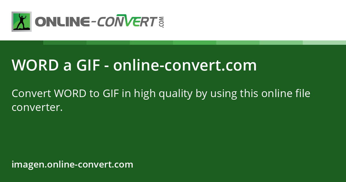 WORD a GIF - online-convert.com