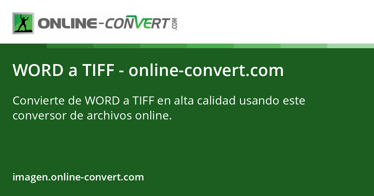 WORD a TIFF - online-convert.com