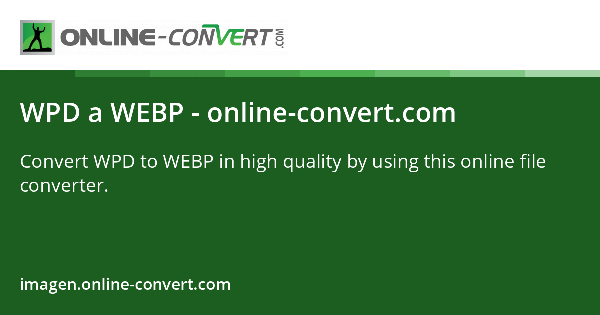 WPD a WEBP - online-convert.com